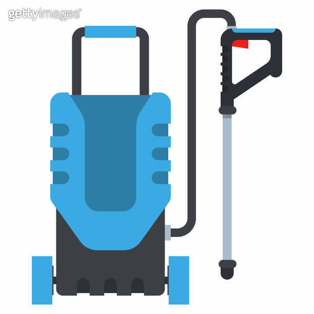 Pressure washer vector cartoon illustration isolated on a white ...