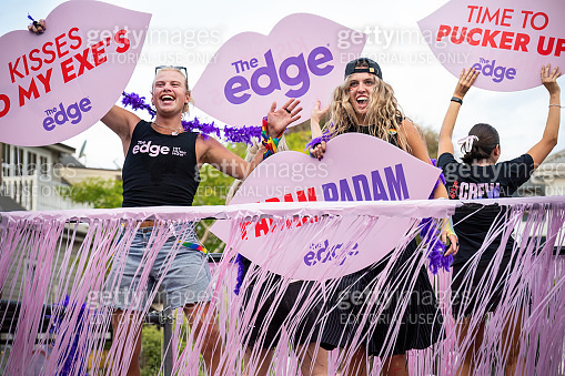 The Edge team at 2024 Auckland Rainbow Parade in Ponsonby Road. New ...