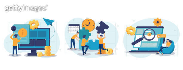 Customer experience abstract concept vector illustration set. Beta ...