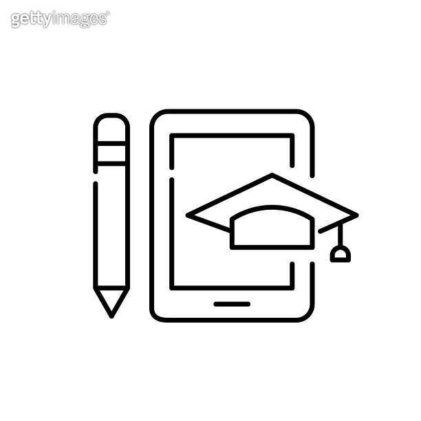 Electronic tablet, stylus and graduate cap. Academic success in digital ...