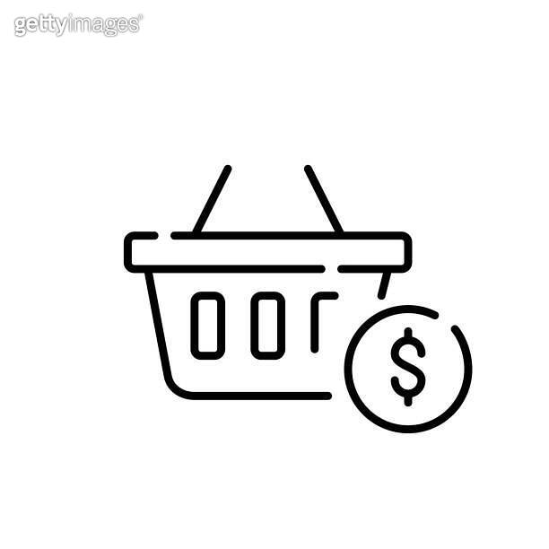 Shopping cart and dollar symbol. Affordability and convenience for ...