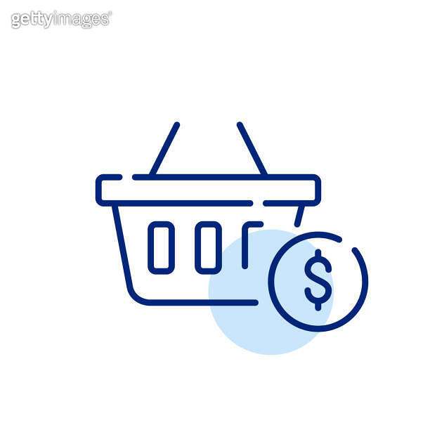 Shopping cart and dollar symbol. Affordability and convenience for ...