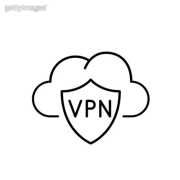 Cloud and VPN shield. Cloud data encryption and safety. Privacy ...
