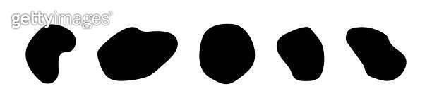 Irregular blob shapes organic. Random spotting, ink blotch. Abstract ...