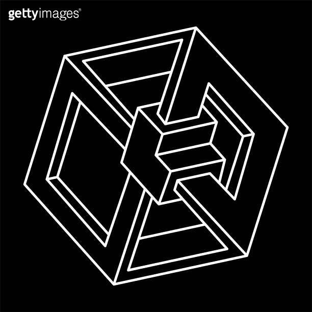 Impossible Shape Web Design Element Optical Illusion Object Line Design Sacred Geometry