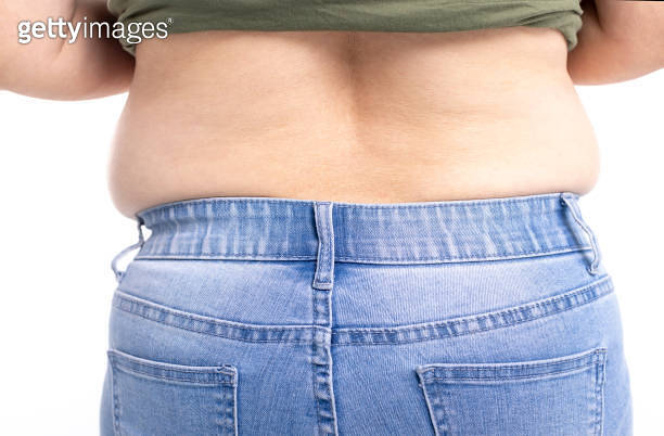 Back view. fat women has overweight 이미지 (2034879674) - 게티이미지뱅크