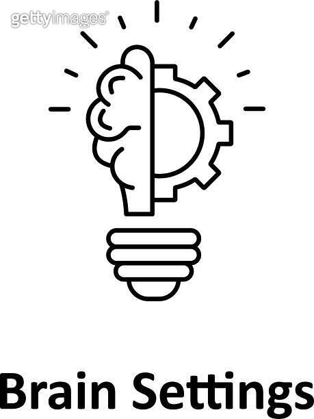 Brain settings Vector icon which can easily modify or edit 이미지 ...