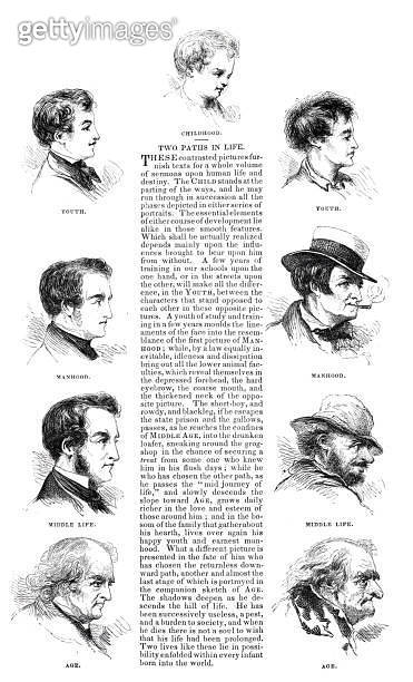 Two paths in life, educated man versus street life person, contrasting ...