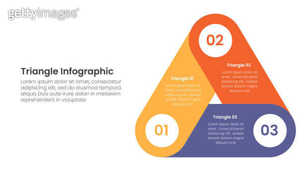 triangle base shape infographic template banner with triangle round ...