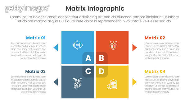 matrix structure model template for infographic template banner with ...