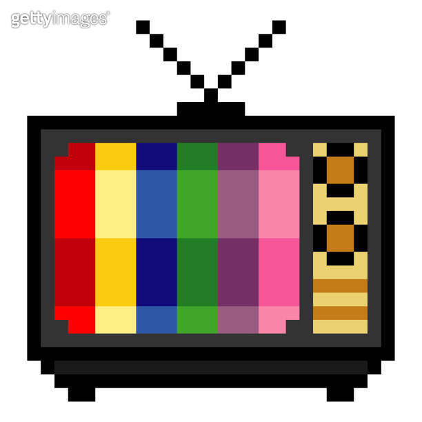 Old retro television in 8 bit pixel art style (2163083249) 일러스트, 무료 ...