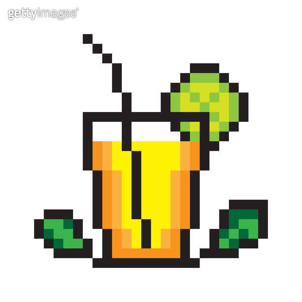 Lemonade in 8 bit pixel art style 이미지 (2092823091) - 게티이미지뱅크