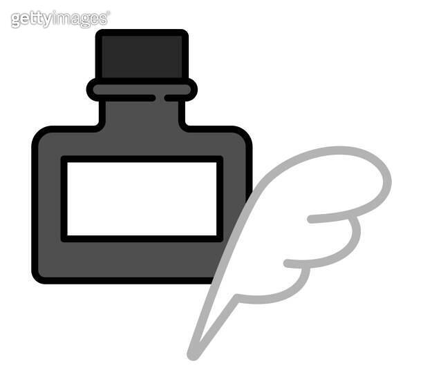 Quill Pen and Ink Isolated Vector Illustration 이미지 (2109957570) - 게티이미지뱅크