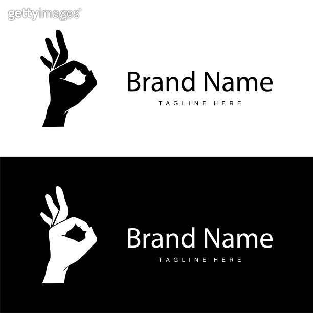 Simple hand and fingers vector design minimalist black silhouette ...