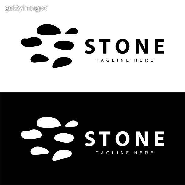 Stone Vector Logo, Stone Design Balance Milestone Vector Templet Symbol ...