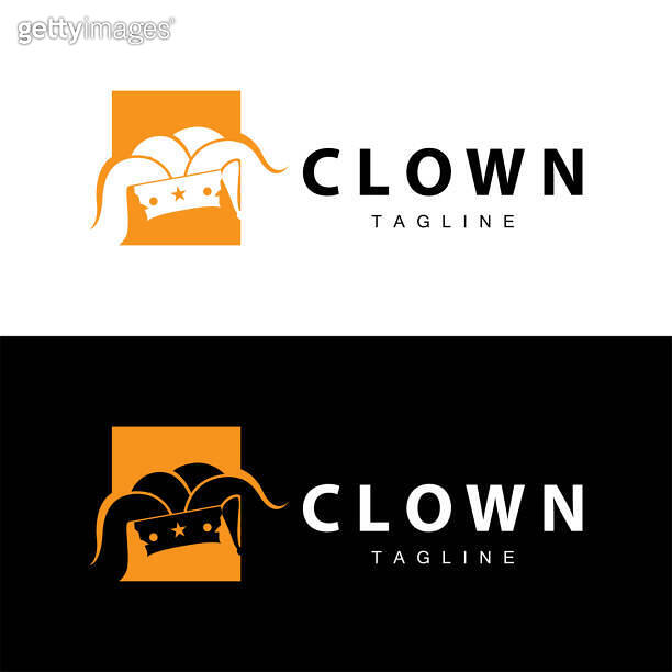 Simple colorful clown hat logo simple circus comedian equipment design ...