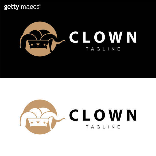 Simple colorful clown hat logo simple circus comedian equipment design ...