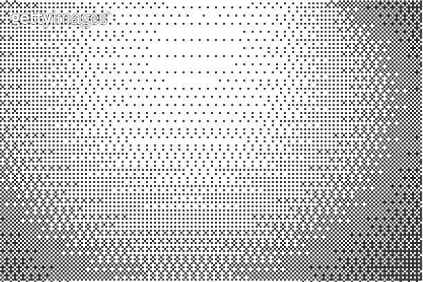 Bitmap pattern background with pixel. Gradient dotted halftone video ...