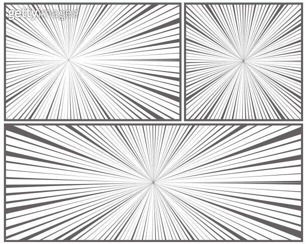 Manga speed lines effect. Anime comic radial burst background. Light ...