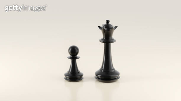 The concept of choice, challenge and partnership. Black chess pieces ...