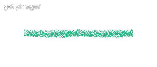 Hand drawn simple green line drawn with wax crayon, chalk or charcoal ...