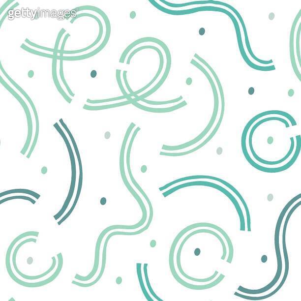 Organic irregular squiggle lines vector seamless pattern. Hand drawn ...