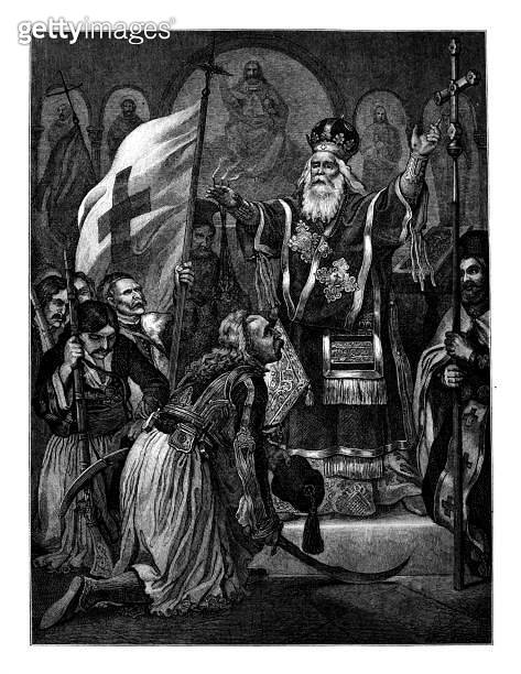 The Metropolitan Germanos raising the banner of freedom (From the Album ...