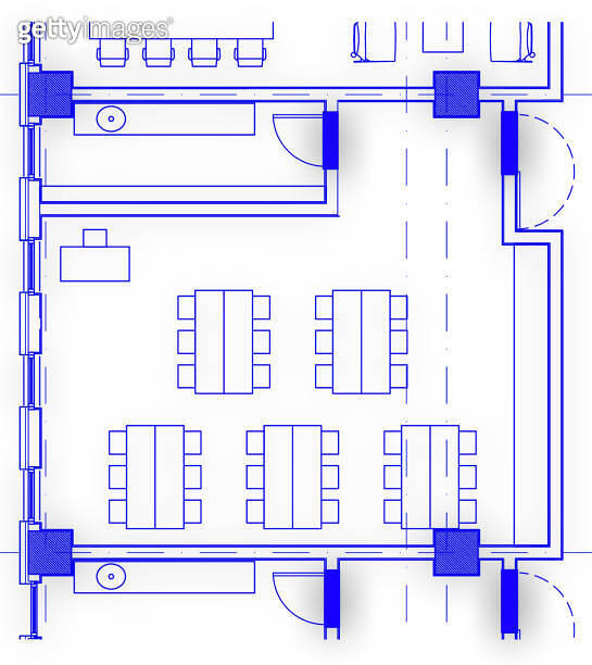 2d architectural drawing illustration of a laboratory classroom for ...