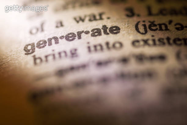 Generate in Dictionary 이미지 (2159536067) - 게티이미지뱅크