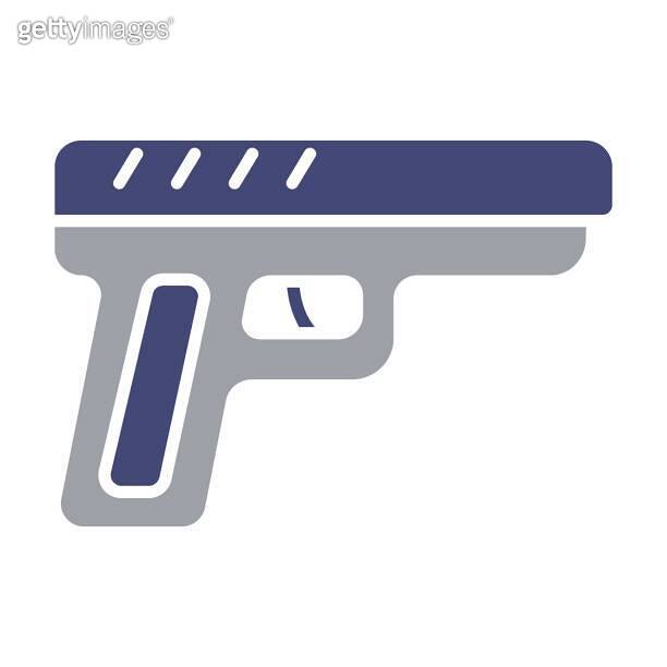 Handgun line icon. Weapon, firearm, pistol, gun, security, defense ...