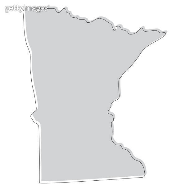 Minnesota state map. Map of the U.S. state of Minnesota. 이미지 ...