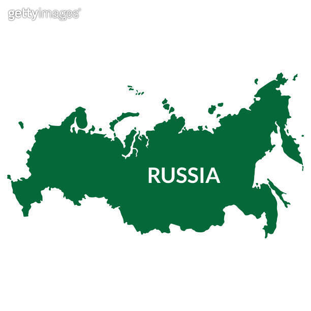 Russia map in green color Map of Russia (2037839111) - 게티이미지뱅크