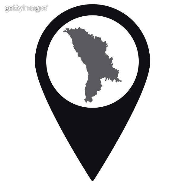 Moldova map. Map of Moldova on map pin icon black color isolated 이미지 ...