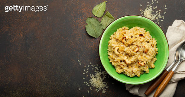 Ven Pongal (Khara Pongal), traditional Indian savoury rice dish made ...