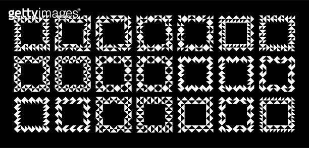 Abstract circle square border design set (2154277229) 일러스트, 무료 일러스트 ...