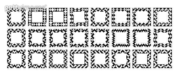 Abstract circle square border design set 이미지 (2154277284) - 게티이미지뱅크