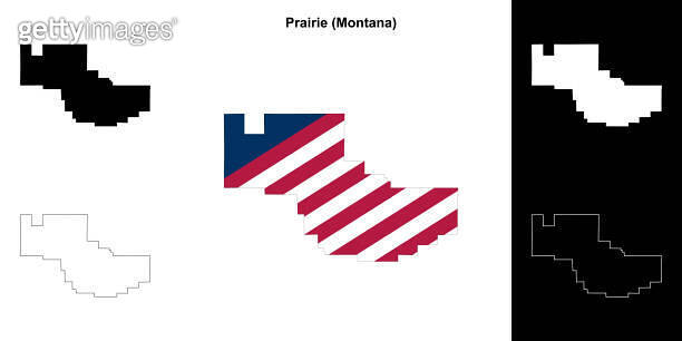 Prairie County (Montana) outline map set (2151605603) 일러스트, 무료 일러스트 ...
