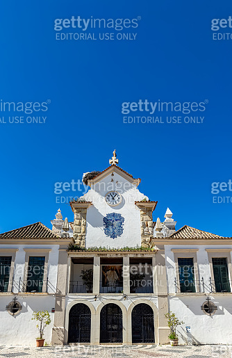 Nossa Senhora dos Aflitos church in Olhao with the famous stork nest ...