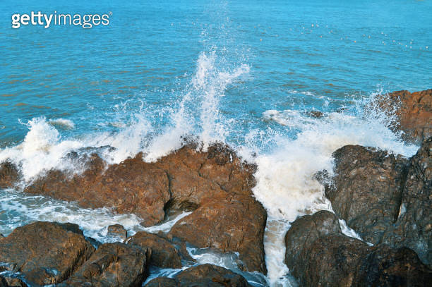 Scenic beauty of nature - Tranquil scene of blue ocean water waves ...
