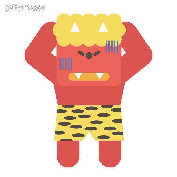 Illustration of a red demon holding its head 이미지 (1922307364) - 게티이미지뱅크