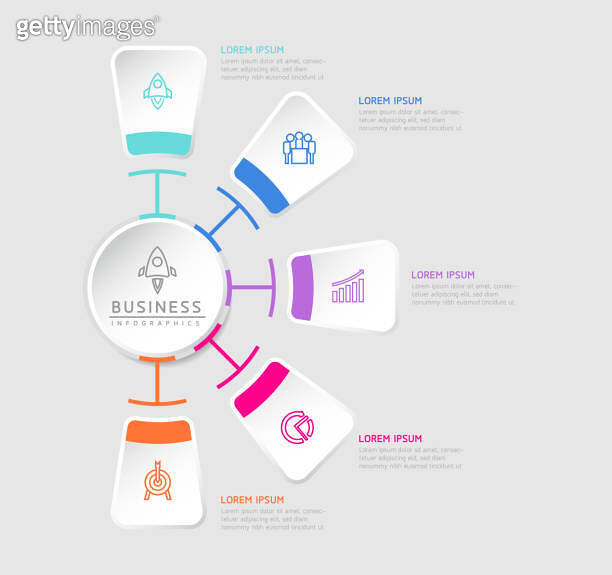 Vector business Presentation Connecting Steps Infographic Template 이미지 ...