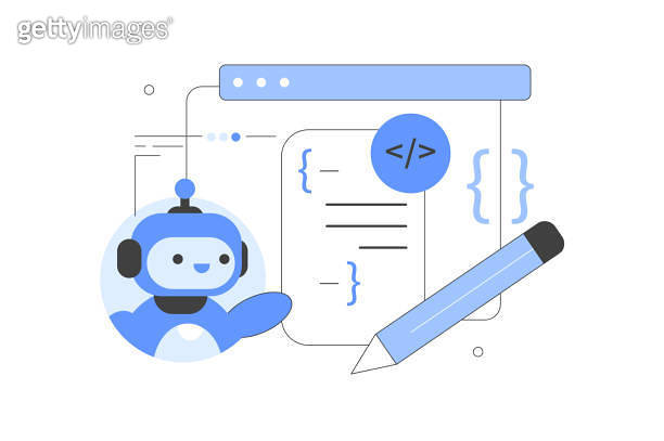 Artificial intelligence. Using AI chat bot for writing programming code ...
