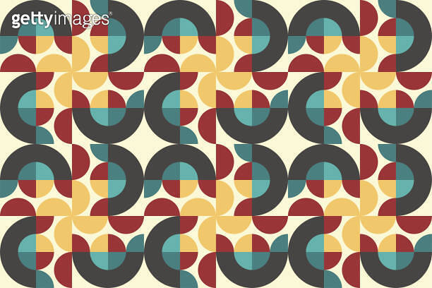 abstract modern geometric seamless pattern design template. variation shape of circle. 이미지 ...
