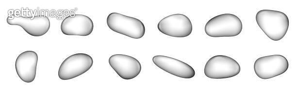 Liquid drops shapes for your design, water splash over transparent ...