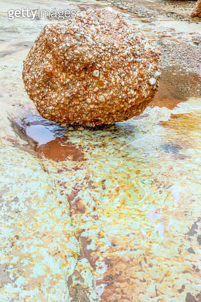 BOULDERS IN THE RIVER AERIAL VIEW OF THE COURSE OF THE SAL RIVER IN ...
