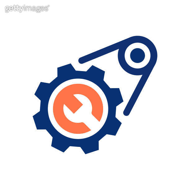 Timing belt repair icon on white background. Vector illustration. 이미지 ...