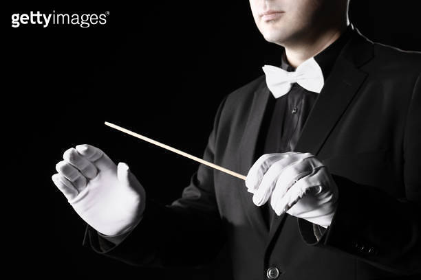 Music conductor orchestra conducting. Hands with baton 이미지 (2059704649 ...