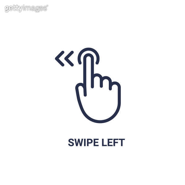 Swipe hand finger vector icon. Drag swipe touch arrow tap action mobile ...
