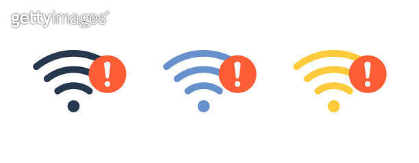 Wifi bad connection problem icon. Lost network wifi error internet ...