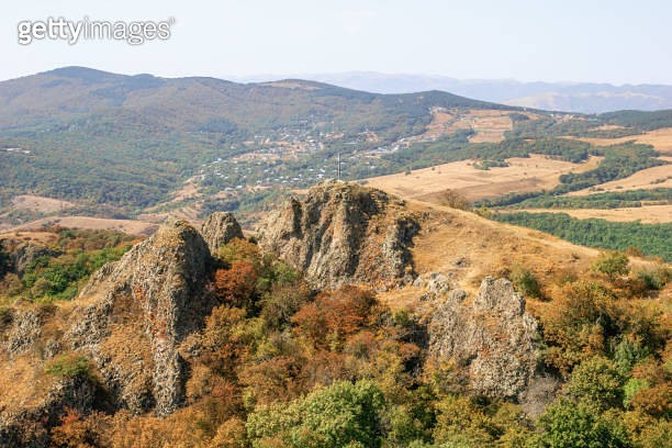 Majestic Peaks and Lush Valleys. Kojori Fortress near to Tbilisi ...
